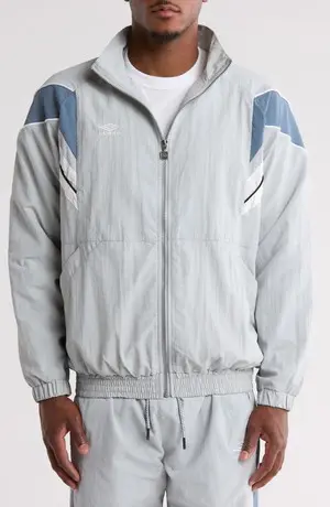 Umbro Relaxed Nylon Track Jacket In Pearl Blue - 65% Off